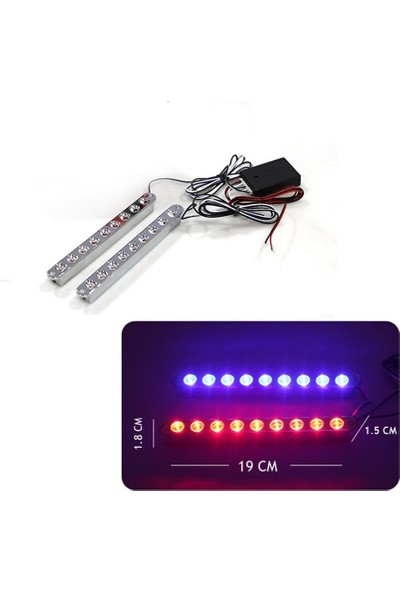 Space 2x9 LED Panjur Içi Çakar Lamba 9W Kırmızı-Mavi /LAPA178 Space 2x9 LED Panjur Içi Çakar Lamba 9W Kırmızı-Mavi /LAPA178