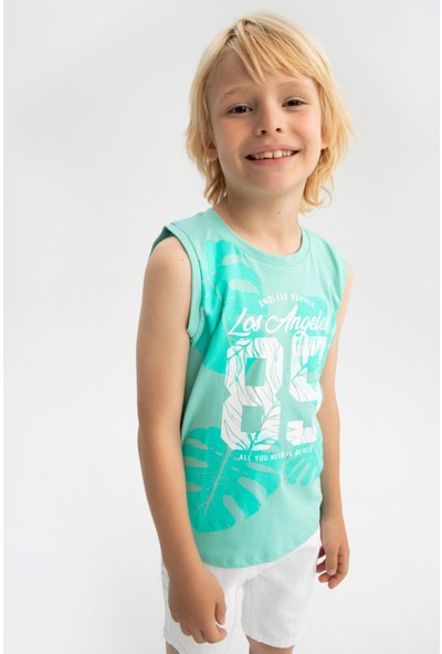 DeFacto Erkek Çocuk Bisiklet Yaka Regular Fit Atlet Y5044A622SM