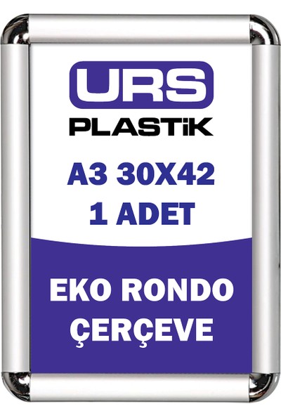 URS Plastik A3 Açılır Kapanır Eko Rondo Çerçeve 30CM x 42CM
