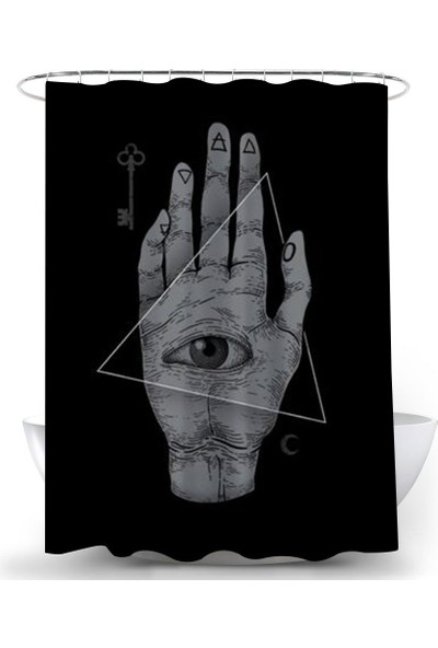 Yilegou 180X180CM Baskılı Su Geçirmez Duş Perdesi - Siyah (Yurt Dışından) Yilegou 180X180CM Baskılı Su Geçirmez Duş Perdesi - Siyah (Yurt Dışından)