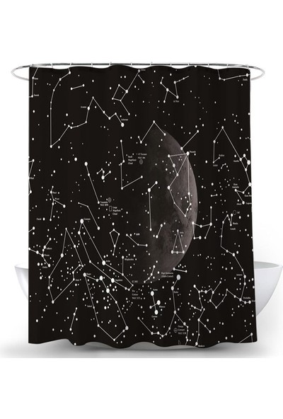 Yilegou 180X180CM Baskılı Su Geçirmez Duş Perdesi - Siyah (Yurt Dışından) Yilegou 180X180CM Baskılı Su Geçirmez Duş Perdesi - Siyah (Yurt Dışından)