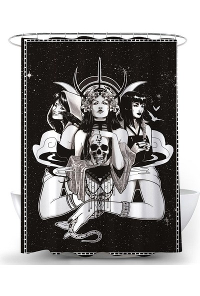 Yilegou 180X180CM Baskılı Su Geçirmez Duş Perdesi - Siyah (Yurt Dışından) Yilegou 180X180CM Baskılı Su Geçirmez Duş Perdesi - Siyah (Yurt Dışından)