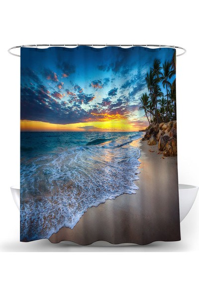 Yilegou 180X180CM Baskılı Su Geçirmez Duş Perdesi - Mavi (Yurt Dışından) Yilegou 180X180CM Baskılı Su Geçirmez Duş Perdesi - Mavi (Yurt Dışından)