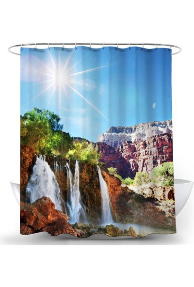 Yilegou 180X180CM Baskılı Su Geçirmez Duş Perdesi - Mavi (Yurt Dışından) Yilegou 180X180CM Baskılı Su Geçirmez Duş Perdesi - Mavi (Yurt Dışından)