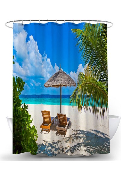 Yilegou 180X180CM Baskılı Su Geçirmez Duş Perdesi - Mavi (Yurt Dışından) Yilegou 180X180CM Baskılı Su Geçirmez Duş Perdesi - Mavi (Yurt Dışından)