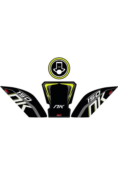 Gp Kompozit Cf Moto 150 Nk 2016-2022 Uyumlu Tank Pad Seti Siyah-Sarı Gp Kompozit Cf Moto 150 Nk 2016-2022 Uyumlu Tank Pad Seti Siyah-Sarı