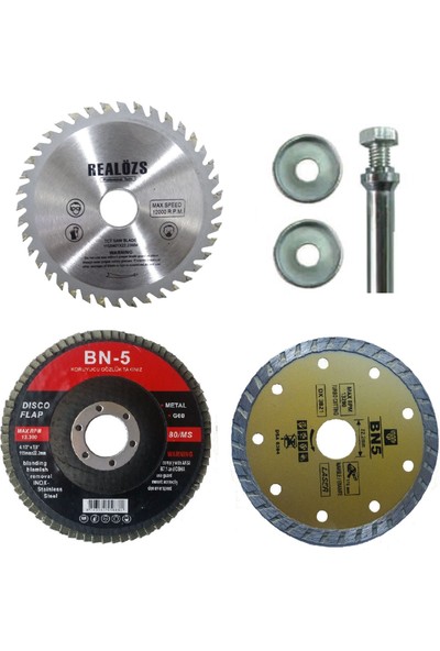 Mermer Granit Fayans 115MM Daire Disk Seti Matkap Aparatlı Taşla Mermer Granit Fayans 115MM Daire Disk Seti Matkap Aparatlı Taşla