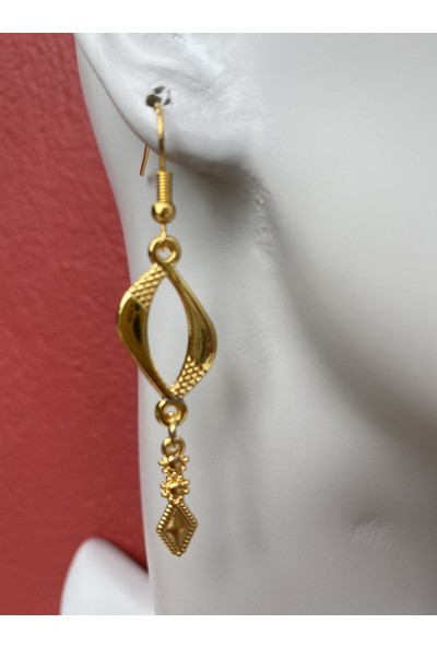 Violetart Altın Kaplama Gold Küpe