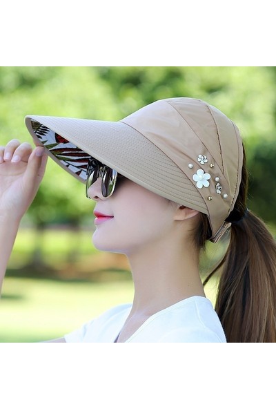 Kadın Sunhat Plaj Şapkası Anti-Uv Günlük Siperlikler Dış Mekan Için Katlanabilir Kap(Yurt Dışından) Kadın Sunhat Plaj Şapkası Anti-Uv Günlük Siperlikler Dış Mekan Için Katlanabilir Kap(Yurt Dışından)