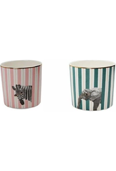 Porland Wild Life Elephant-Zebra Bardak 2li 230CC Porland Wild Life Elephant-Zebra Bardak 2li 230CC