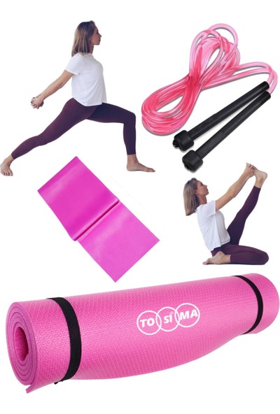 Tosima 3 Parça Pilates Seti Pilates Minderi Sporcu Atlama Ipi Direnç Lastiği Yoga Matı Pilates Matı Tosima 3 Parça Pilates Seti Pilates Minderi Sporcu Atlama Ipi Direnç Lastiği Yoga Matı Pilates Matı