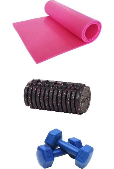 Tosima 7mm Pilates Minderi ve Foam Roller ve 1 kg Dambıl Seti Egzersiz Seti Yoga Seti Tosima 7mm Pilates Minderi ve Foam Roller ve 1 kg Dambıl Seti Egzersiz Seti Yoga Seti