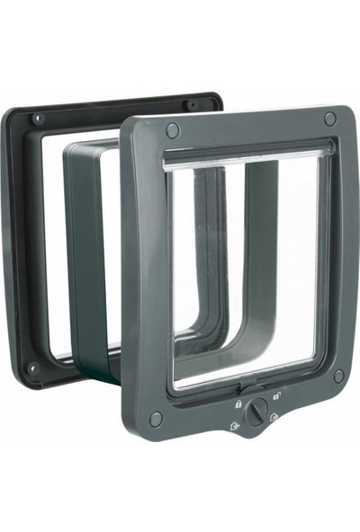 Trixie Kedi Kapısı, Dört Yönlü, Xl 24X28 Cm, Gri Trixie Kedi Kapısı, Dört Yönlü, Xl 24X28 Cm, Gri