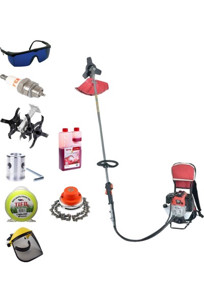Attlas Bcs 52 2.2 Hp Benzin Motorlu Sırt Tipi Tırpan Full Süper Paket Attlas Bcs 52 2.2 Hp Benzin Motorlu Sırt Tipi Tırpan Full Süper Paket
