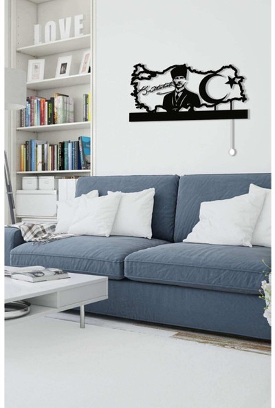 Berlin Shop LED Işıklı Atatürk Metal Aplik Duvar Dekoru Gece Lambası (Mavi Işık) Berlin Shop LED Işıklı Atatürk Metal Aplik Duvar Dekoru Gece Lambası (Mavi Işık)