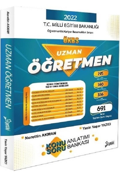 2022 Meb Ökbs Uzman Öğretmen Konu Anlatımlı Soru Bankası - Nurettin Akman Yetki Yayınları 2022 Meb Ökbs Uzman Öğretmen Konu Anlatımlı Soru Bankası - Nurettin Akman Yetki Yayınları