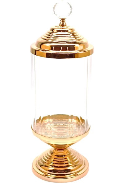 Şekerci İsmet Modern Fanus Şekerlik Bakır Renk Şekerci İsmet Modern Fanus Şekerlik Bakır Renk