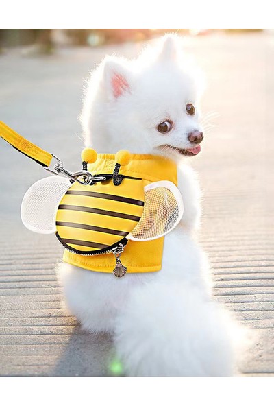 Qiruich Evcil Hayvanlar Için Arı Şeklinde Çizgili Tasmalı Yelek - Sarı (Yurt Dışından) Qiruich Evcil Hayvanlar Için Arı Şeklinde Çizgili Tasmalı Yelek - Sarı (Yurt Dışından)