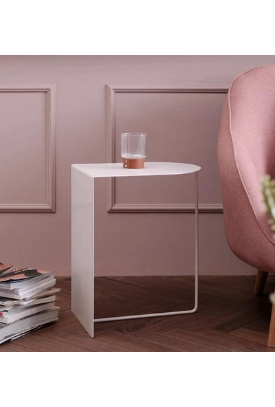 Lima Designers Gerçek Deri Metal Yan Sehpa Lima Designers Gerçek Deri Metal Yan Sehpa
