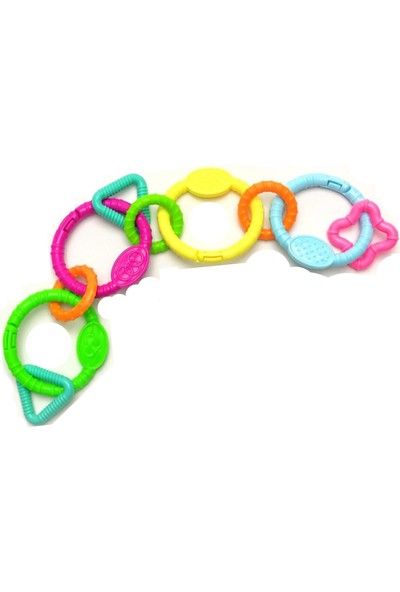 Zincir Dişlik - 10 Parça Kilitli Diş Kaşıyıcı Çıngırak 35 cm