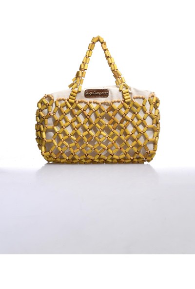 Sergio Giorgianni Luxury Sglxbnc-3 Sarı Kadın El Çantası