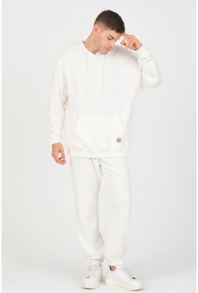 Saw Urbanity Cool Paça Lastikli Cepli Beyaz Eşofman Altı