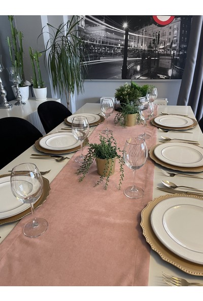 Valentia Decor Pudra Pembe Uzun Runner Valentia Decor Pudra Pembe Uzun Runner