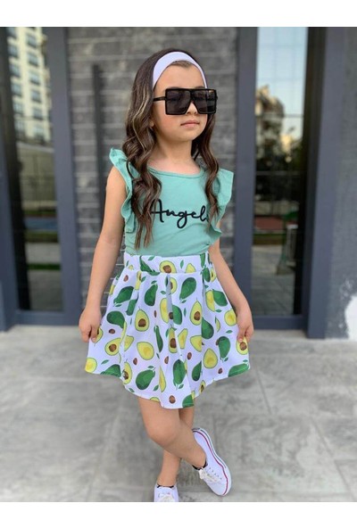 Luna Kız Çocuk Meleklere Özgü Tasarım Avakado Baskılı Muhteşem Ürün Luna Kız Çocuk Meleklere Özgü Tasarım Avakado Baskılı Muhteşem Ürün