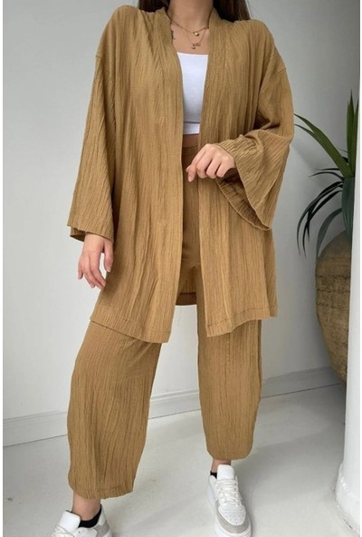 Weppa Kadın Gofre Kimono Alt-Üst Takım Weppa Kadın Gofre Kimono Alt-Üst Takım