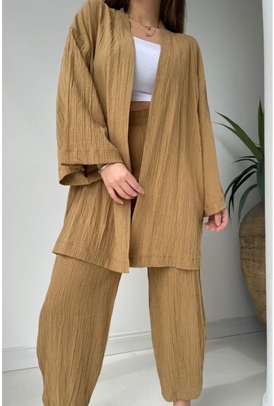 Weppa Kadın Gofre Kimono Alt-Üst Takım Weppa Kadın Gofre Kimono Alt-Üst Takım