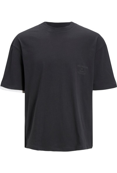 Jack & Jones Comfort Erkek Siyah Tişört (12205972-TAP)