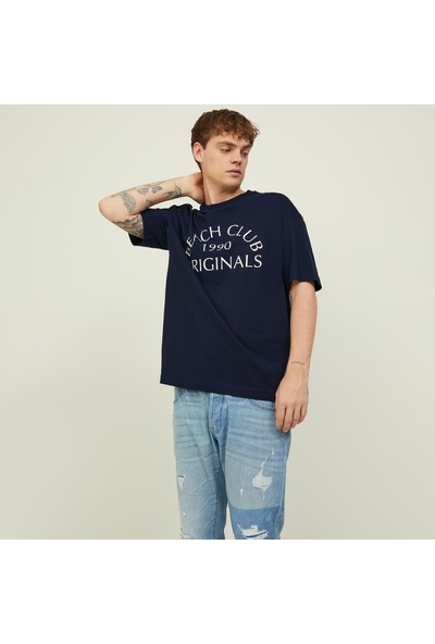 Jack & Jones Brink Graphic Erkek Lacivert Tişört (12209815-NBL)