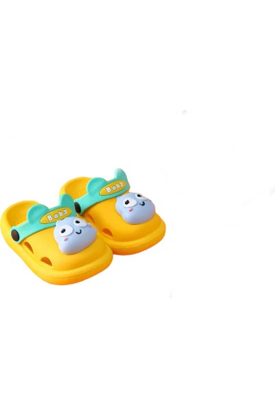 Pinellia Flowers Yazlık Çocuk Terliği - Sarı (Yurt Dışından)