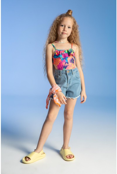 DeFacto Kız Çocuk Çiçek Desenli Askılı Mayo W7357A622SM DeFacto Kız Çocuk Çiçek Desenli Askılı Mayo W7357A622SM
