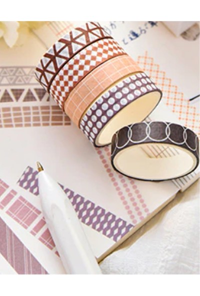 Vox Art Washi Dekor Bant Seti 5'li 1 cm x 2 mt -M10-474