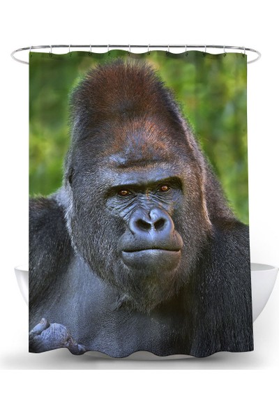 Yilegou 180X180CM Baskılı Su Geçirmez Duş Perdesi - Siyah (Yurt Dışından)