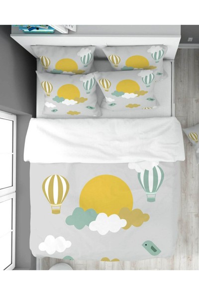 Rivaİstanbul Güneş Vadisi Çocuk Nevresim Takımı Pamuk Saten (Çarşafsız)