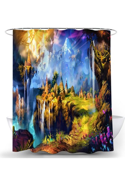 Yilegou 180X180CM Baskılı Su Geçirmez Duş Perdesi - Çok Renkli (Yurt Dışından) Yilegou 180X180CM Baskılı Su Geçirmez Duş Perdesi - Çok Renkli (Yurt Dışından)