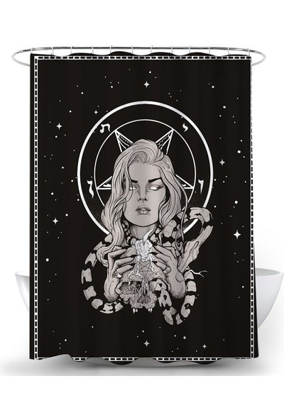 Yilegou 180X180CM Baskılı Su Geçirmez Duş Perdesi - Siyah (Yurt Dışından) Yilegou 180X180CM Baskılı Su Geçirmez Duş Perdesi - Siyah (Yurt Dışından)