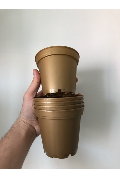 Gold Renk Kaliteli 11’lik Saksı 0.7 Litre 10 Adet Gold Renk Kaliteli 11’lik Saksı 0.7 Litre 10 Adet