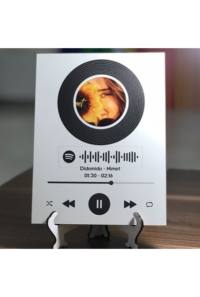 Spotify Barkodlu Ahşap Mdf Plak Spotify Barkodlu Ahşap Mdf Plak
