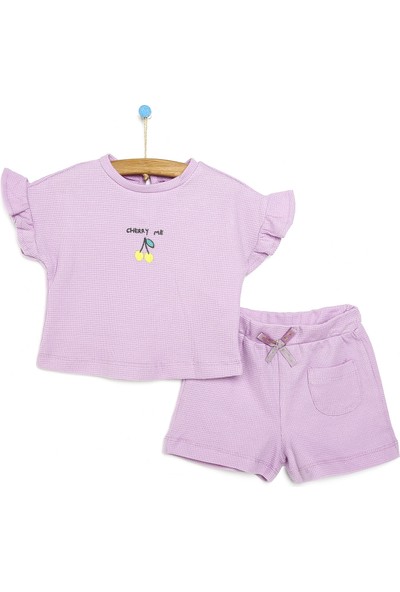Tuffy Yellow Lilac Tshirt-Şort Waffle Takım Tuffy Yellow Lilac Tshirt-Şort Waffle Takım