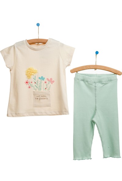 Hello Baby Basic Keylines Kız Bebek Tshirt-Tayt Takım Hello Baby Basic Keylines Kız Bebek Tshirt-Tayt Takım