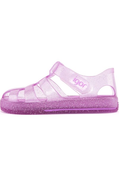 Igor S10265 Star Glitter Çocuk Simli Mor Sandalet Igor S10265 Star Glitter Çocuk Simli Mor Sandalet