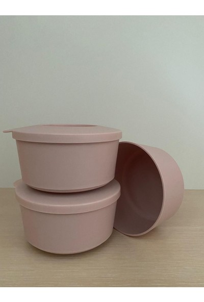 3'lü Saklama Kabı Soft PEMBE550 ml