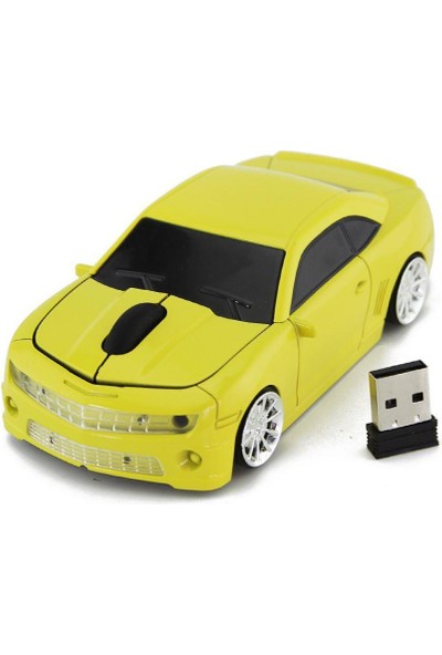 Optik Mouse 2.4ghz Ergonomik Kablosuz Chevi Bumblebee Araba Şeklinde Sarı Optik Mouse 2.4ghz Ergonomik Kablosuz Chevi Bumblebee Araba Şeklinde Sarı