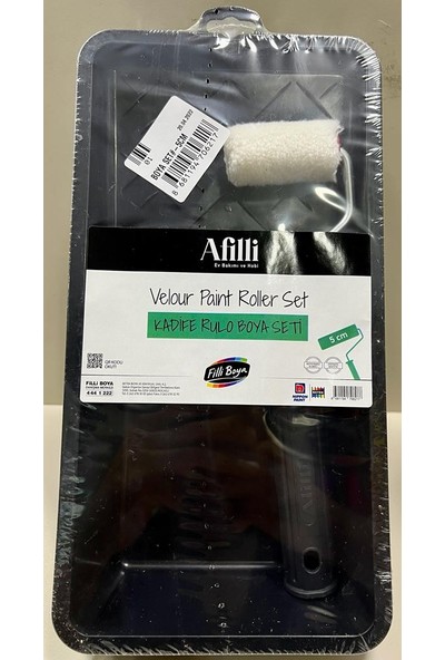 Afilli Kadife Rulo Akrilik Hobi Boya Seti 5 Cm ve Boya Kutusu Afilli Kadife Rulo Akrilik Hobi Boya Seti 5 Cm ve Boya Kutusu