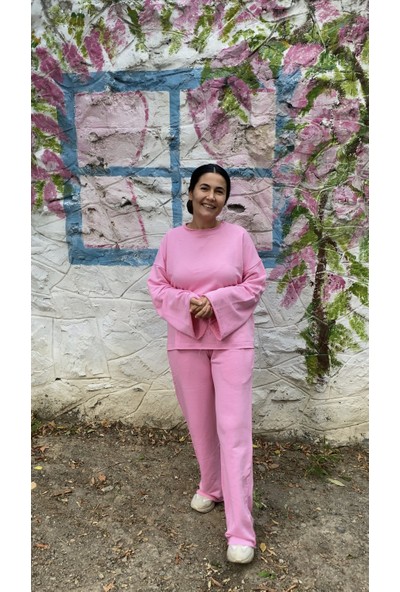 Marselia Butik Neon Eşofman Takımı - Toz Pembe Marselia Butik Neon Eşofman Takımı - Toz Pembe