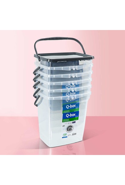 Hobby Life Q-Box 6 Litre 6lı Çok Amaçlı Deterjan Gıda Saklama Kutusu Gri Hobby Life Q-Box 6 Litre 6lı Çok Amaçlı Deterjan Gıda Saklama Kutusu Gri