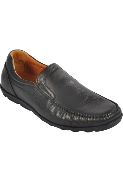 Pabucmarketi Hakiki Deri Siyah Erkek Slip On Ayakkabı Pabucmarketi Hakiki Deri Siyah Erkek Slip On Ayakkabı
